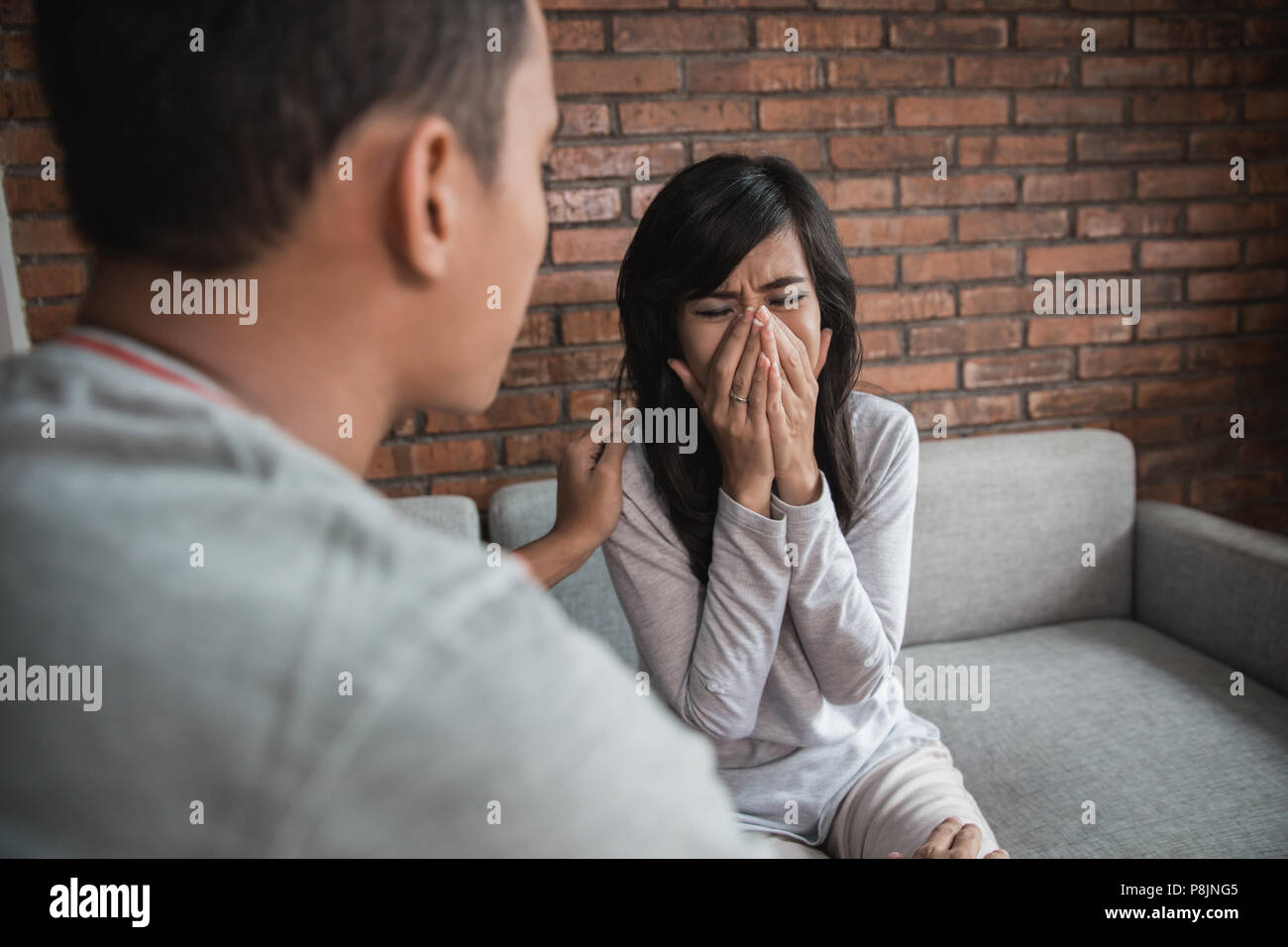 Husband Comforting Wife Stock Photos & Husband Comforting Wife Stock ...