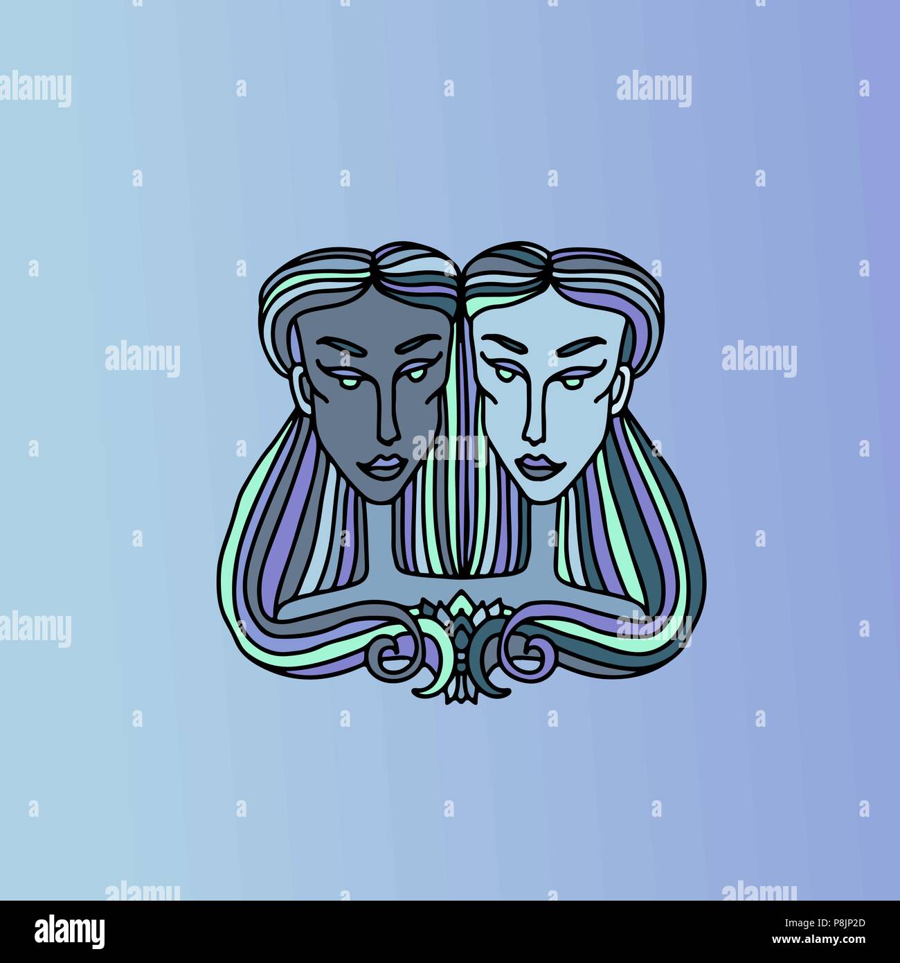 Gemini Zodiac Art
