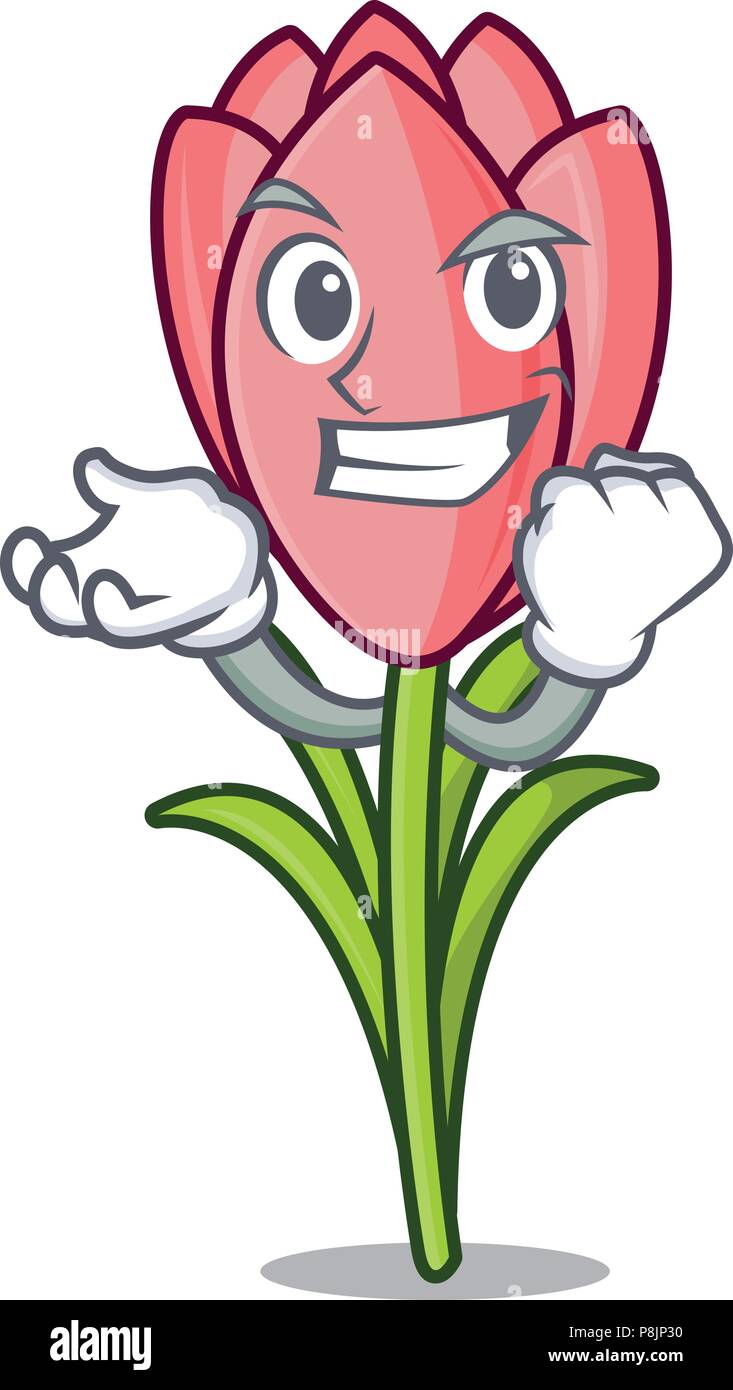 Successful crocus flower character cartoon Stock Vector Image & Art - Alamy