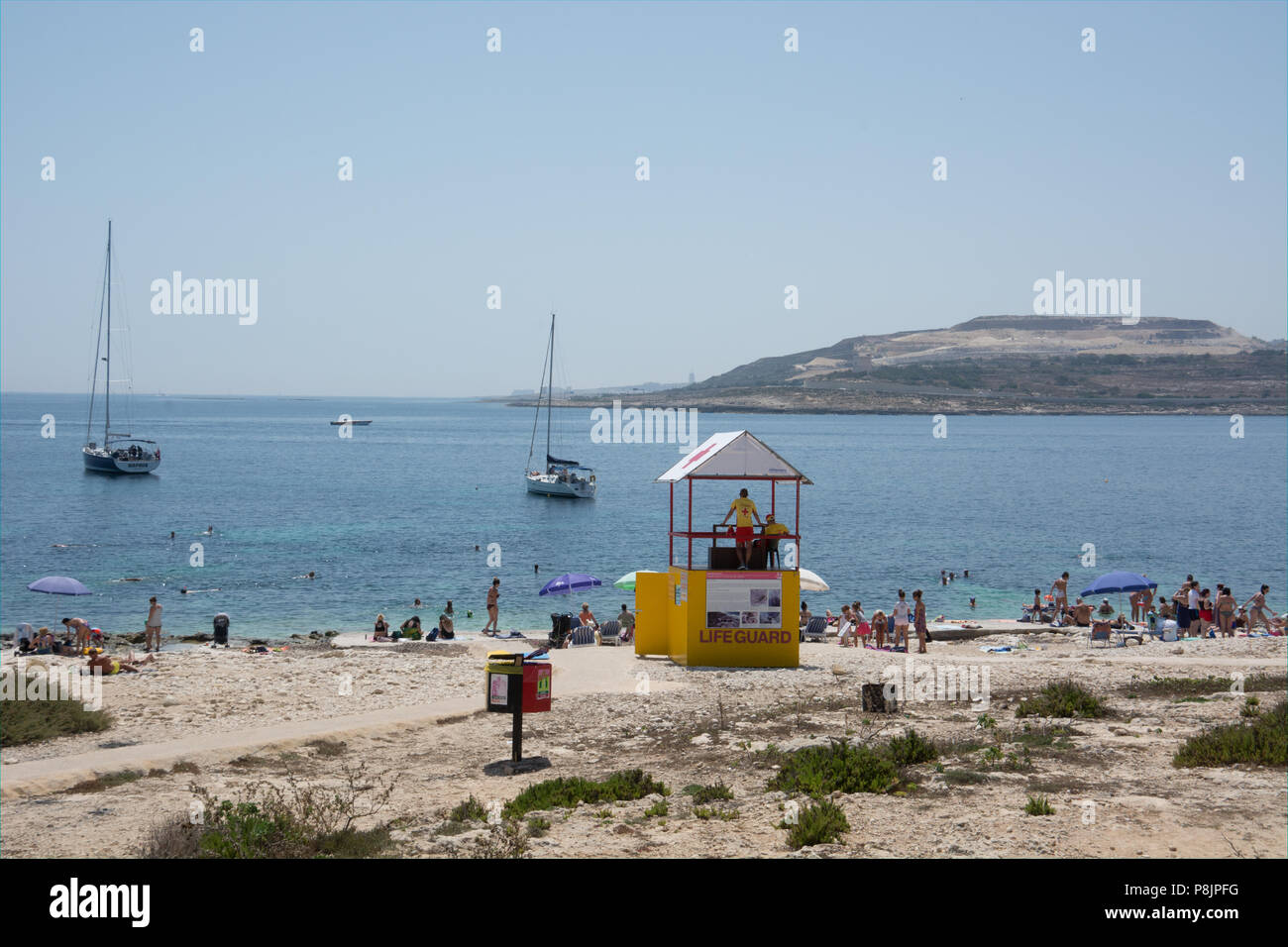 Qawra point beach hi-res stock photography and images - Alamy