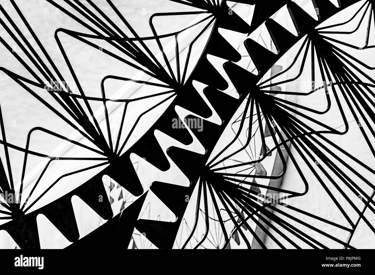 Stylish gate Black and White Stock Photos & Images - Alamy