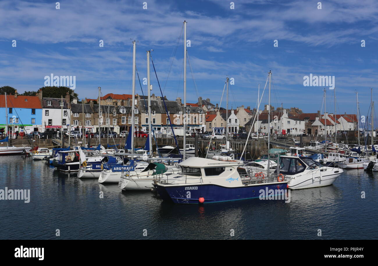 Boats in Anstruther harbour Anstruther Fife Scotland July 2018 Stock ...