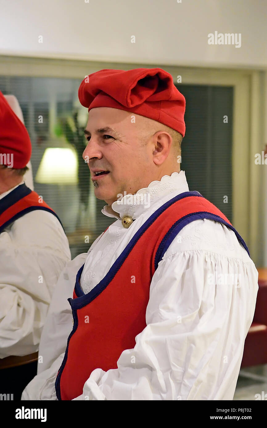 portrait of old sardinian man in traditional clothes, Sardinia, Italy ...