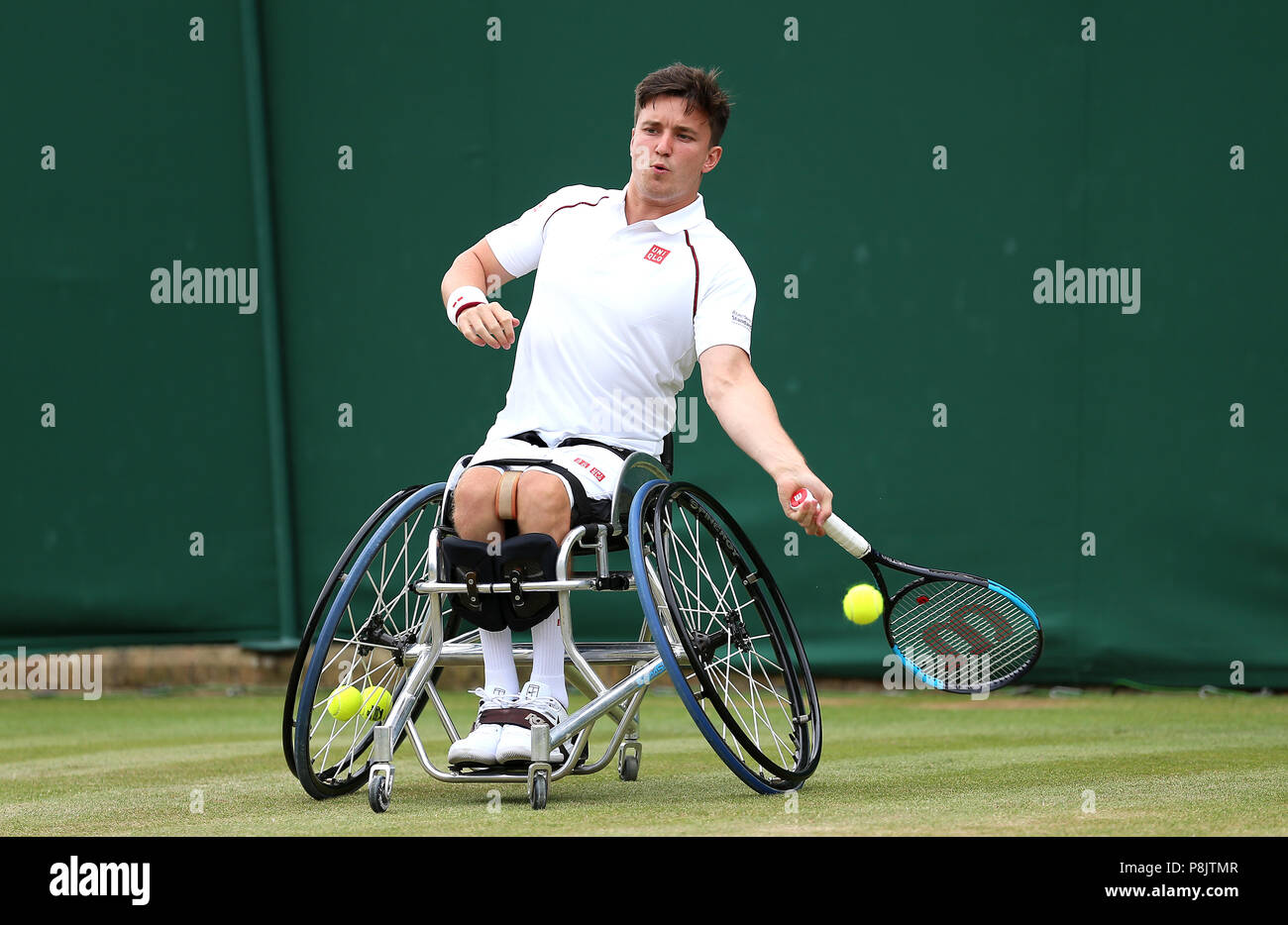 Gordon Reid in action on day ten of the Wimbledon Championships at the ...