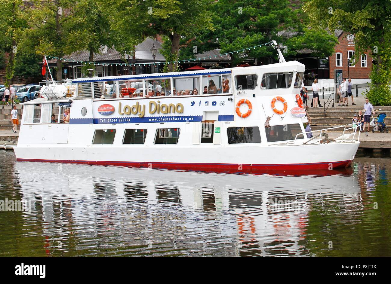 Chester, Cheshire uk, 12th July 2017 River Dee chester boat 2 hour iron ...