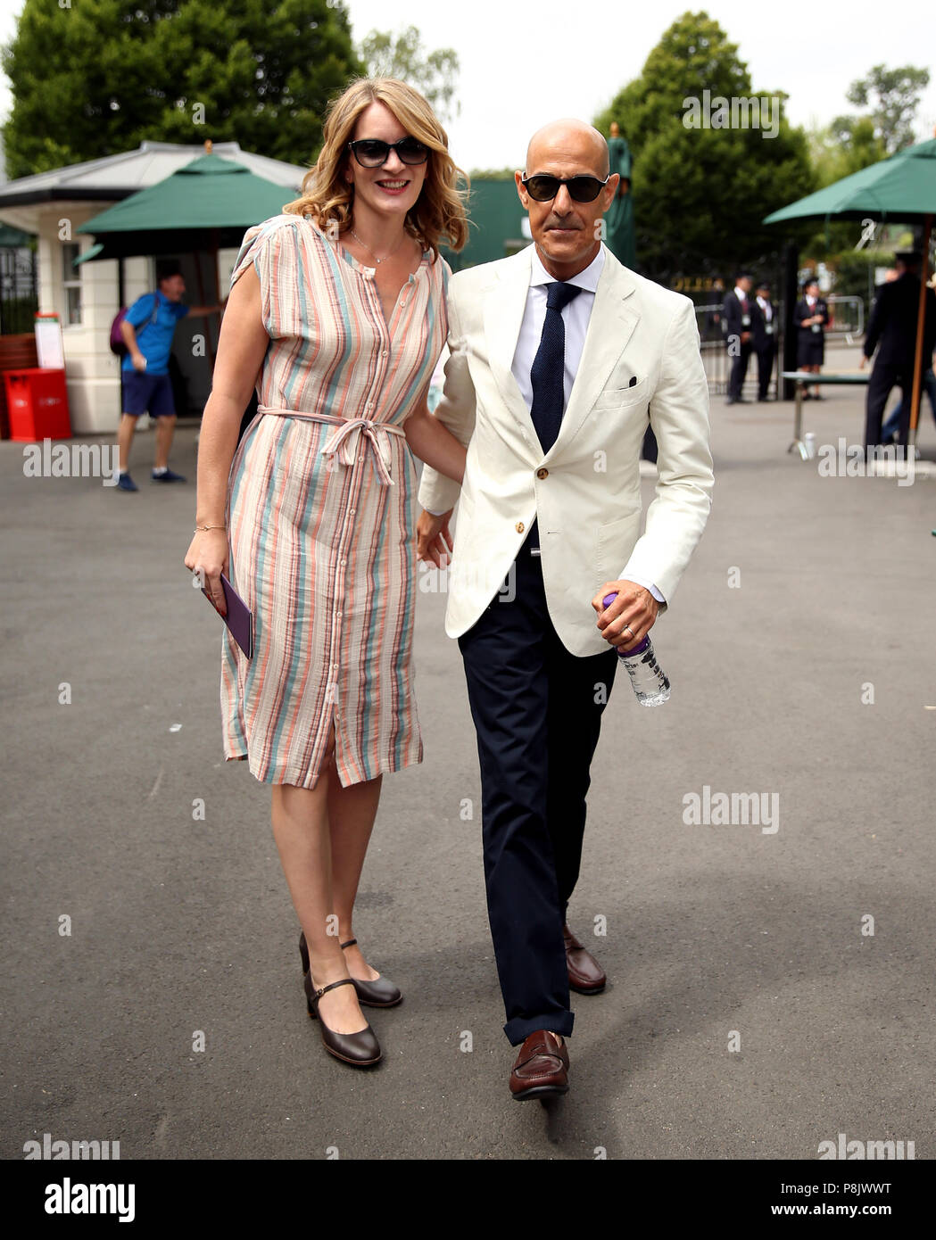 Stanley Tucci and Felicity Blunt on day ten of the Wimbledon ...