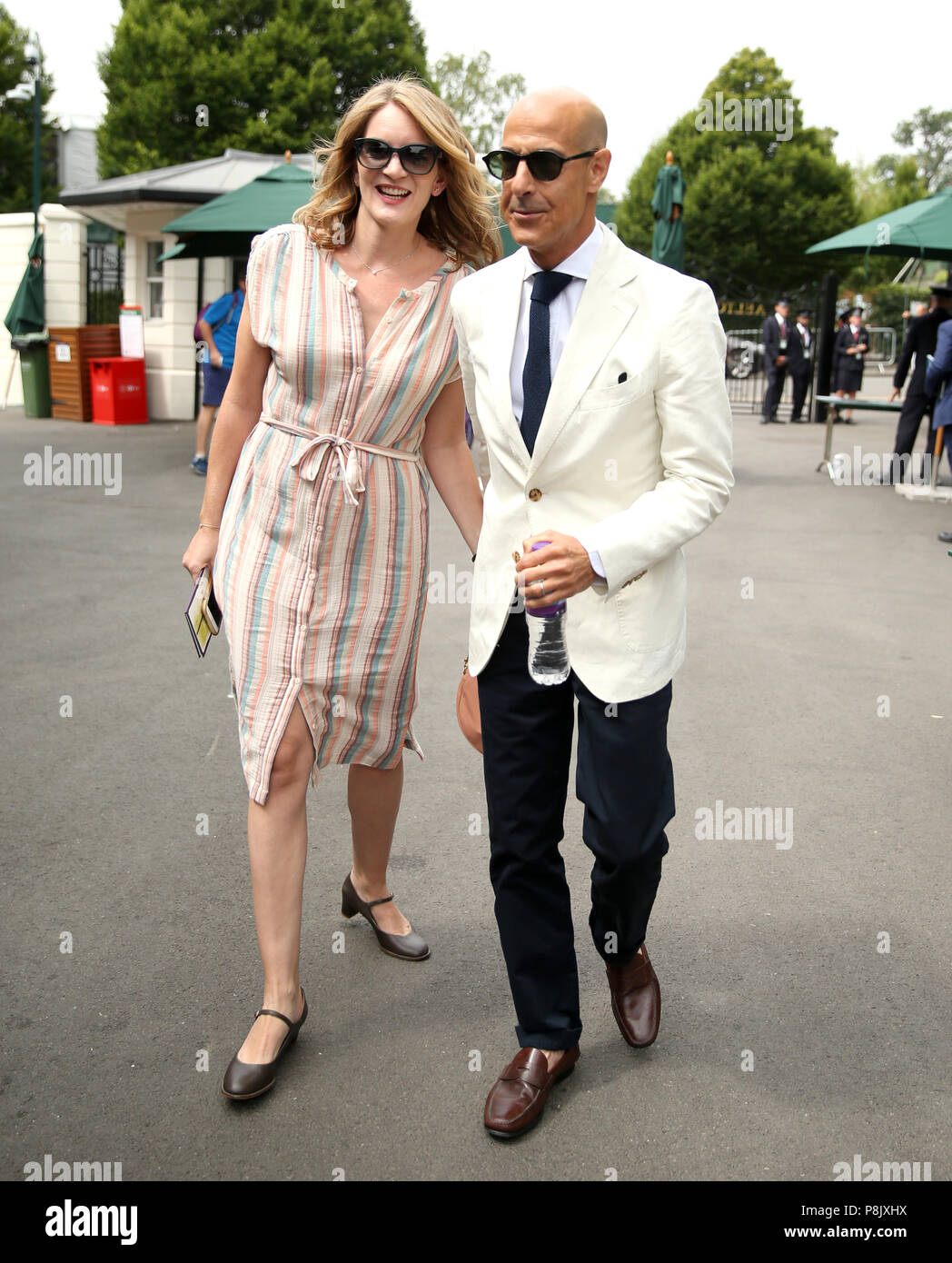 Stanley Tucci and Felicity Blunt on day ten of the Wimbledon ...