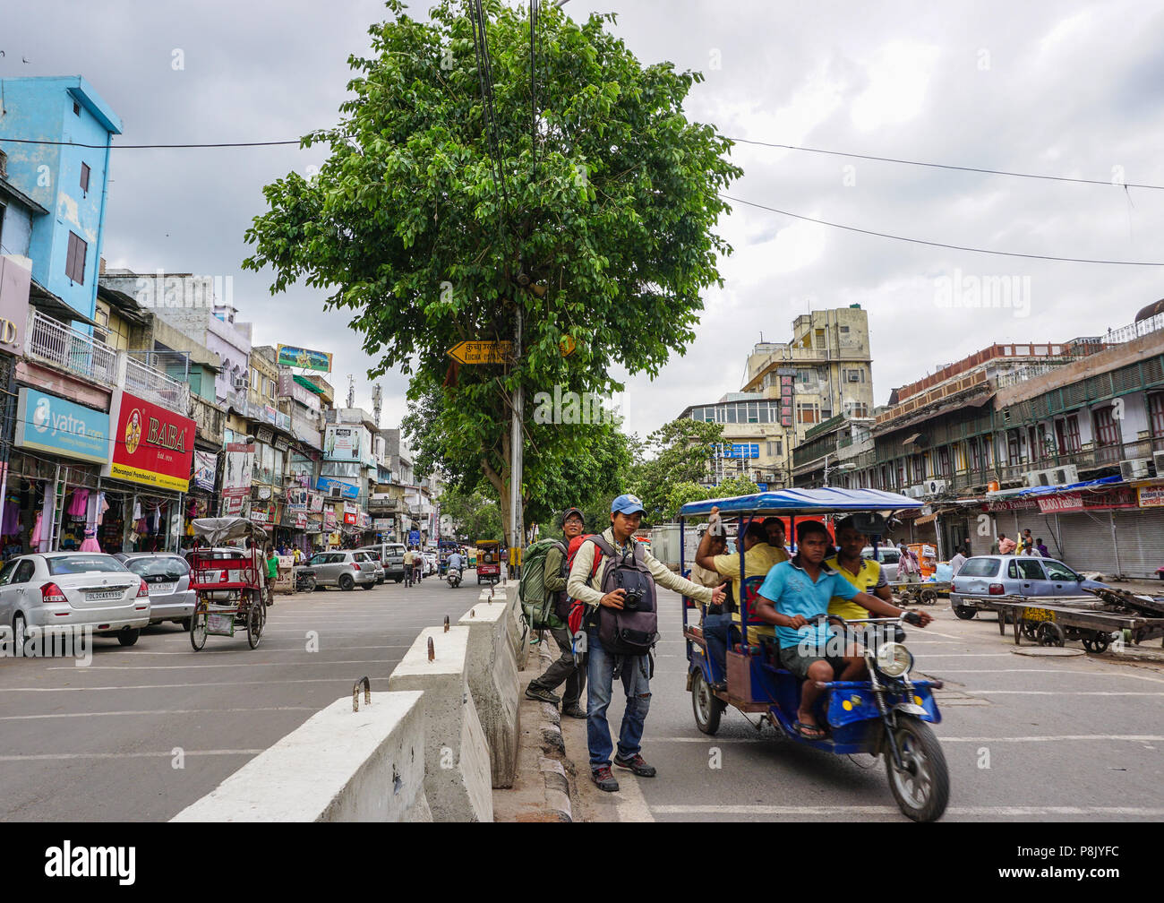 Jaipur, India - Nov 1, 2015. Street in Jaipur, India. Jaipur is the ...