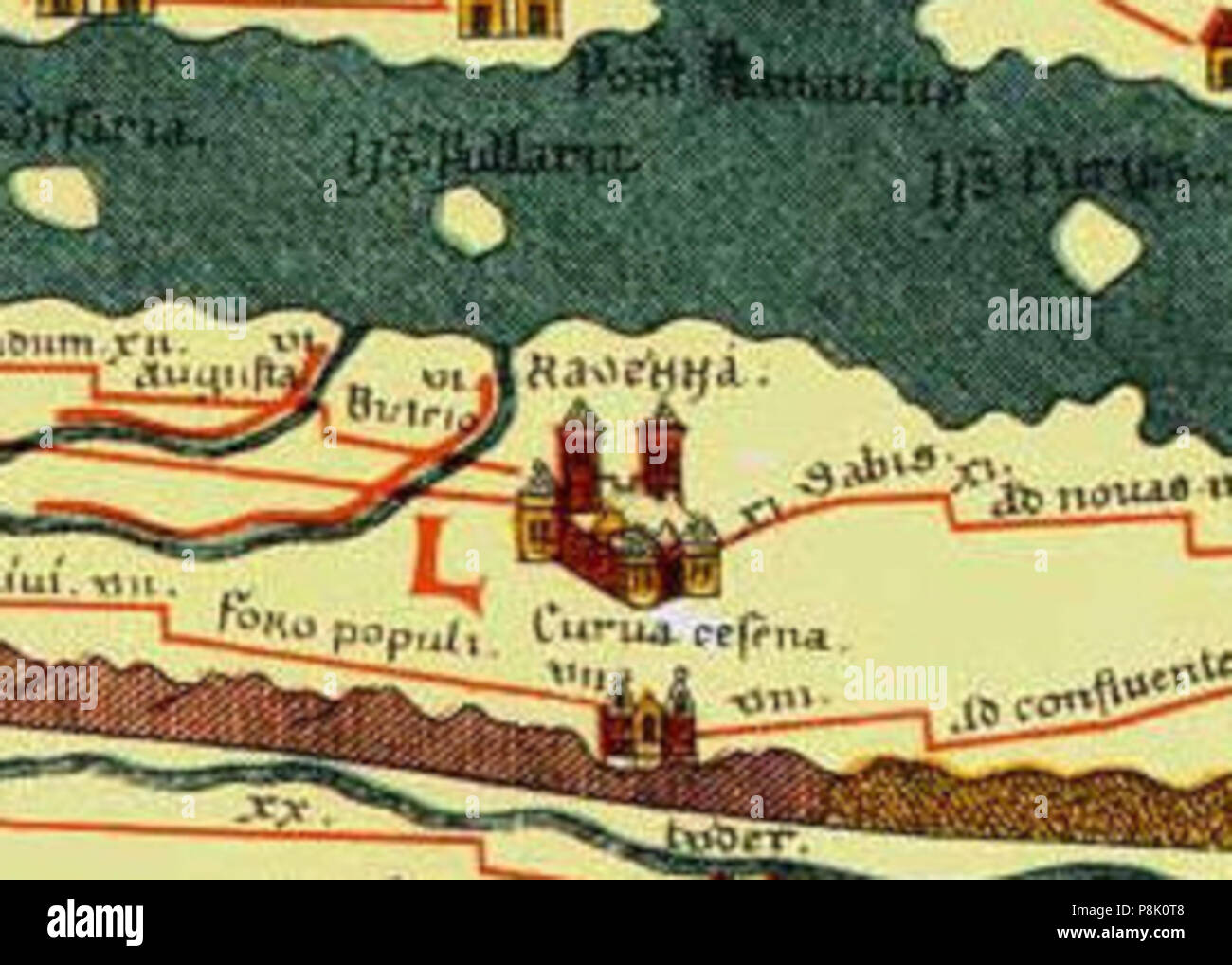 Ravenna map hi-res stock photography and images - Alamy