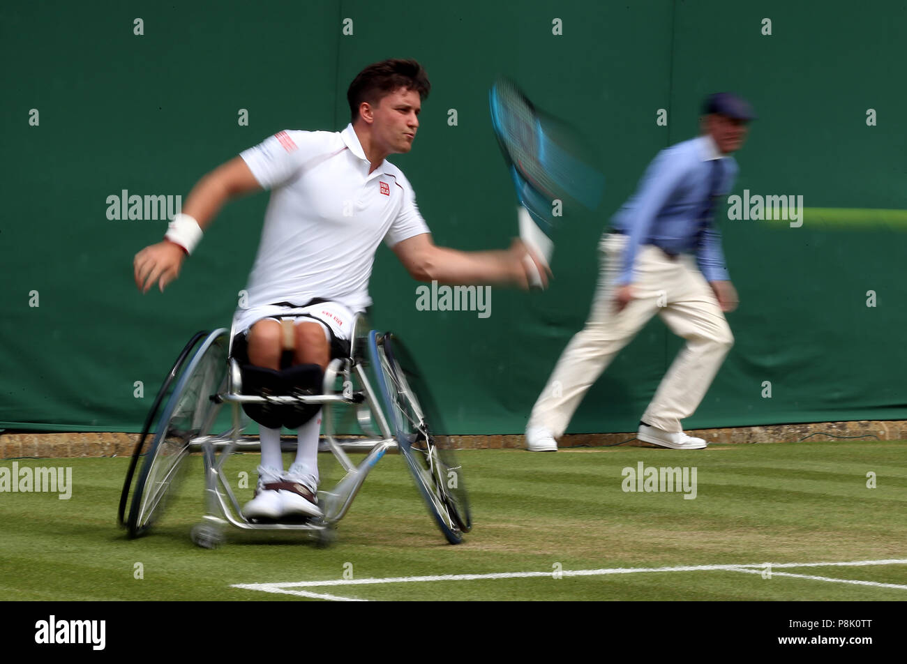 Gordon Reid in action on day ten of the Wimbledon Championships at the ...