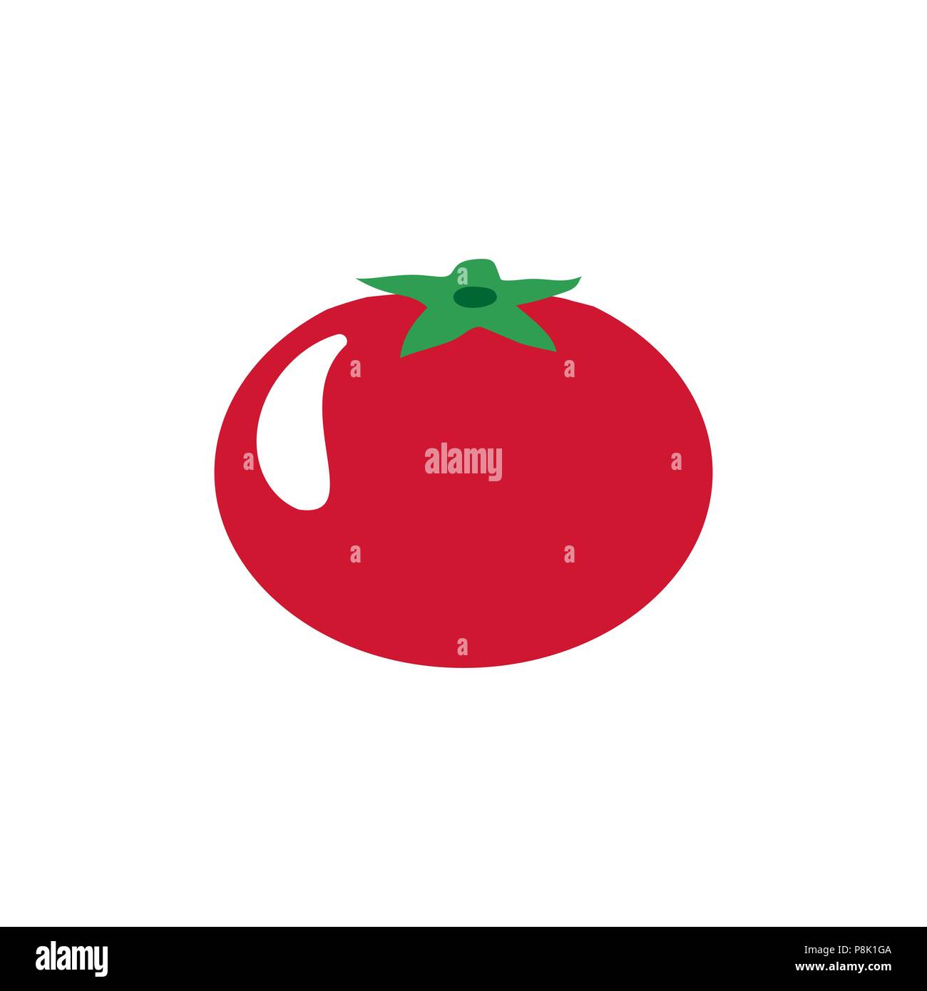 Tomato icon simple flat style illustration image Stock Vector Image ...