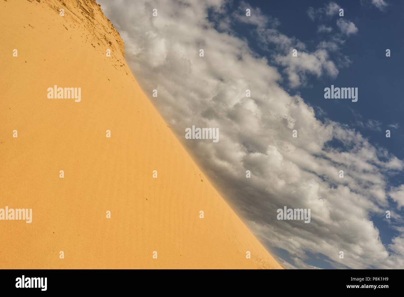 Wind in yellow dunes Stock Photo - Alamy