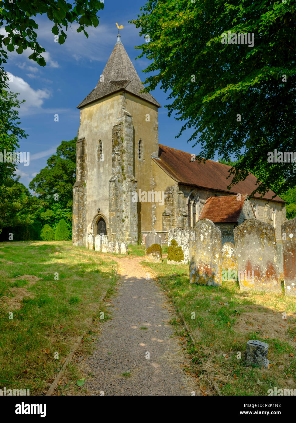 St George's Church, Trotton, on the A272 near Rogate, South Downs, West ...