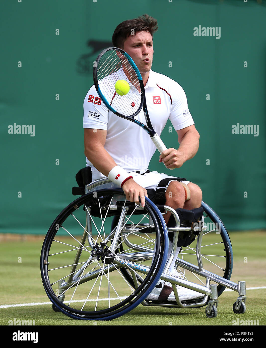 Gordon Reid in action on day ten of the Wimbledon Championships at the ...