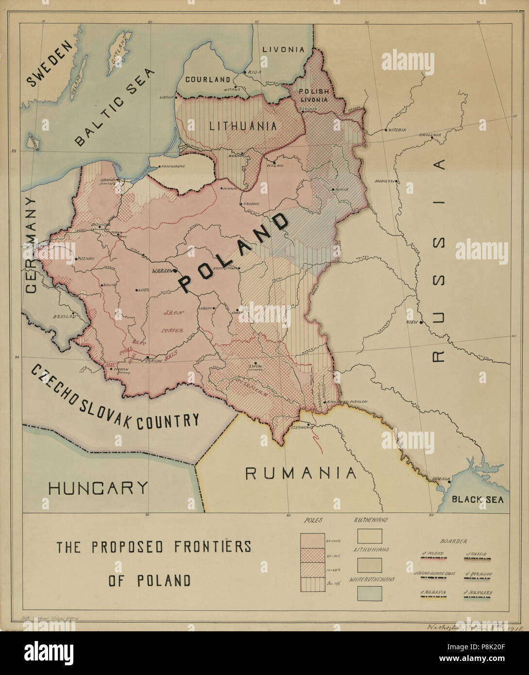 20th century poland borders hi-res stock photography and images - Alamy