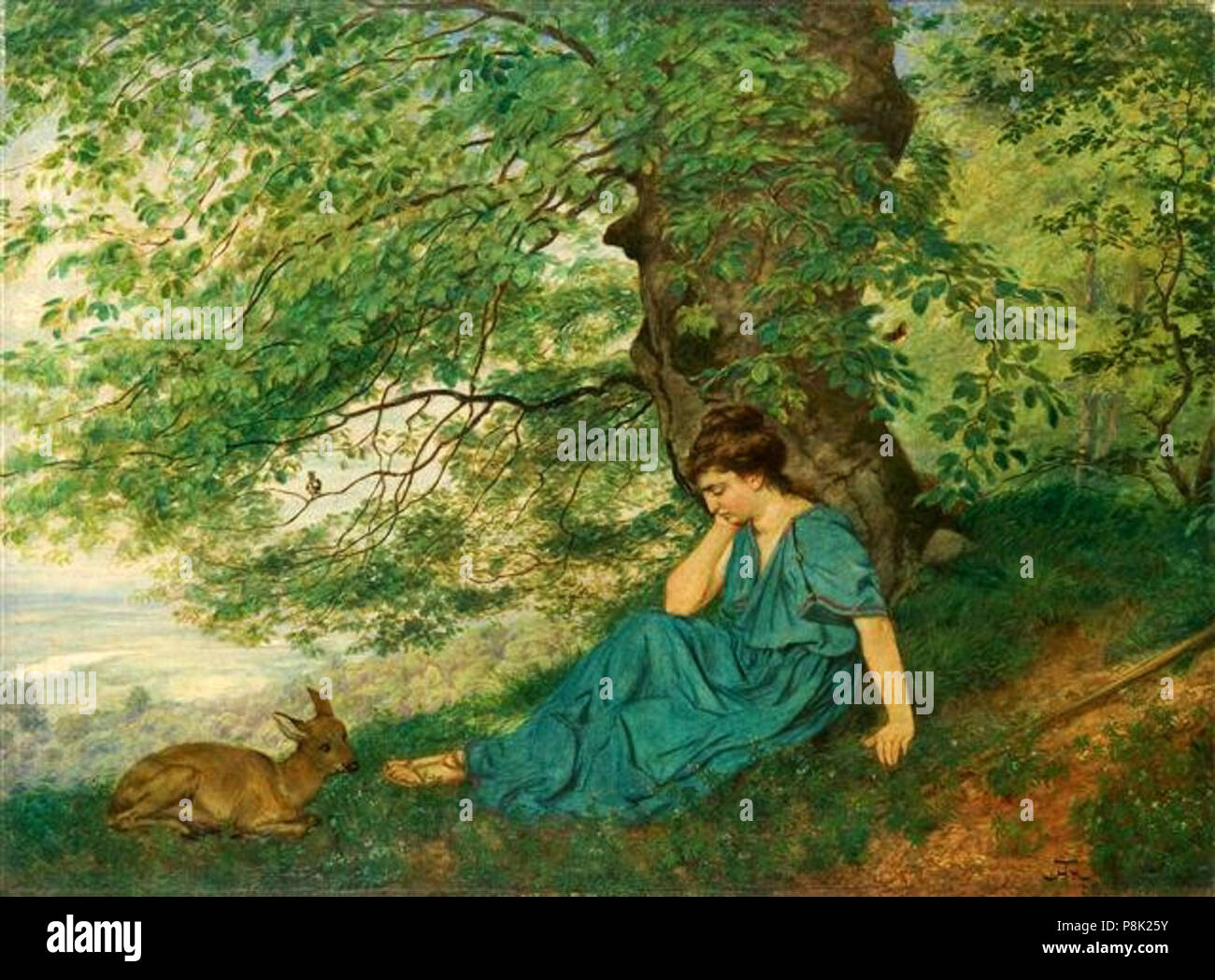 . 555 Thoma Diana under the tree Stock Photo - Alamy