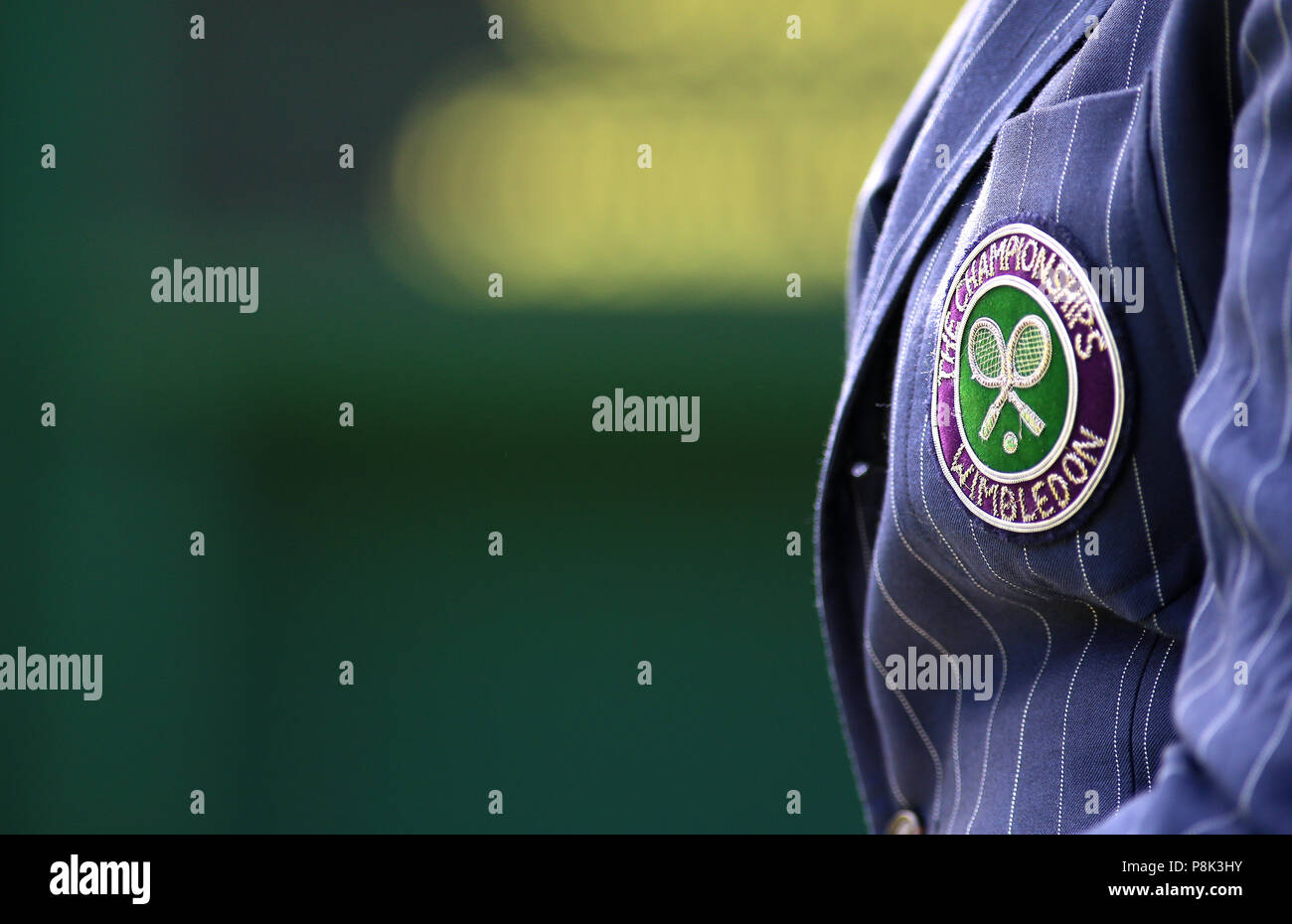A detailed view of an official jacket on day ten of the Wimbledon ...