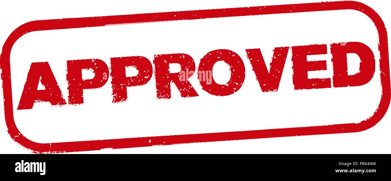 red approved rubber stamp print Stock Vector Image & Art - Alamy