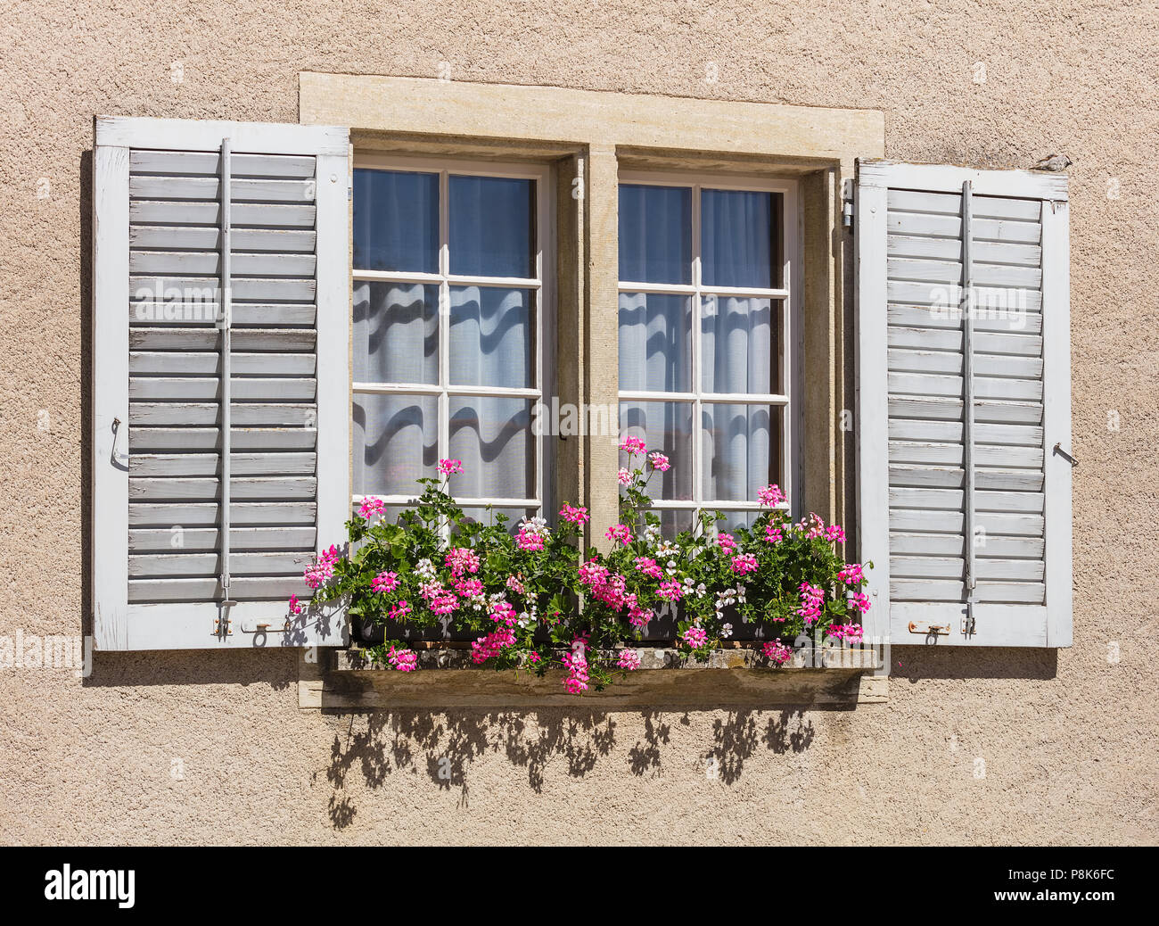 A window of an old house in central Europe Stock Photo - Alamy