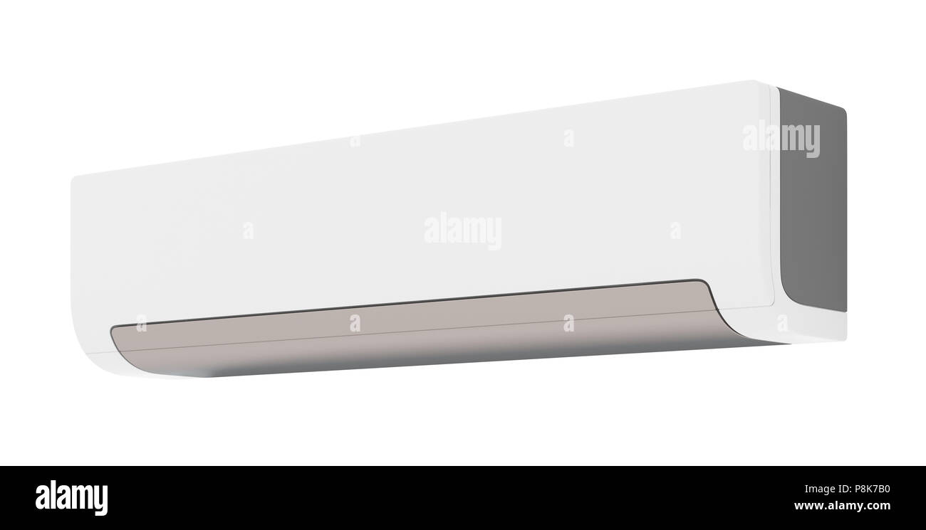 Indoor unit split air conditioner. Isolated with clipping path. 3d ...