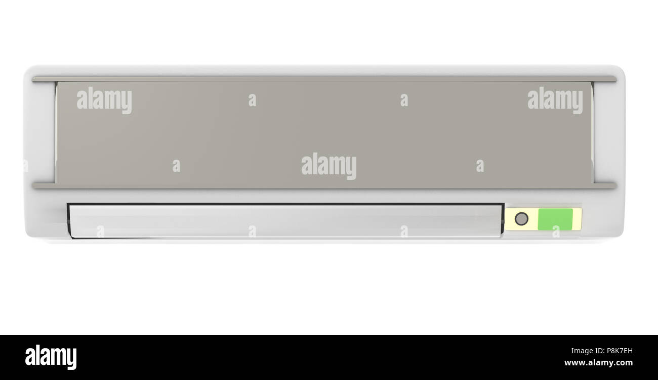 Indoor unit split air conditioner. Isolated with clipping path. 3d ...