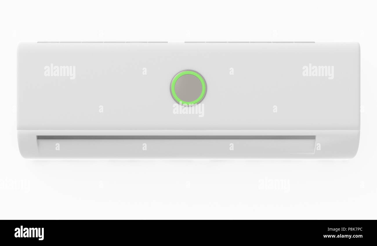 Indoor unit split air conditioner. Isolated with clipping path. 3d ...