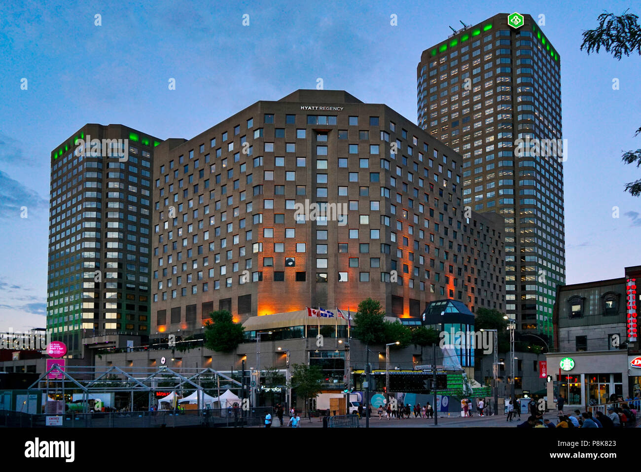 Montreal,Canada, July 11, 2018. Exterior view of the Complexe ...