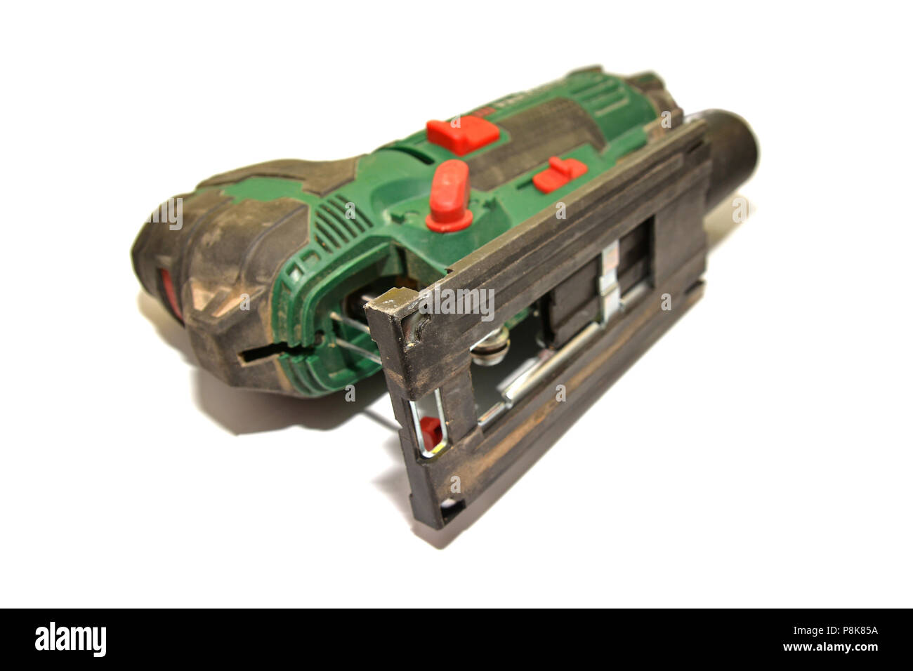 electric fret saw isolated on white background Stock Photo - Alamy