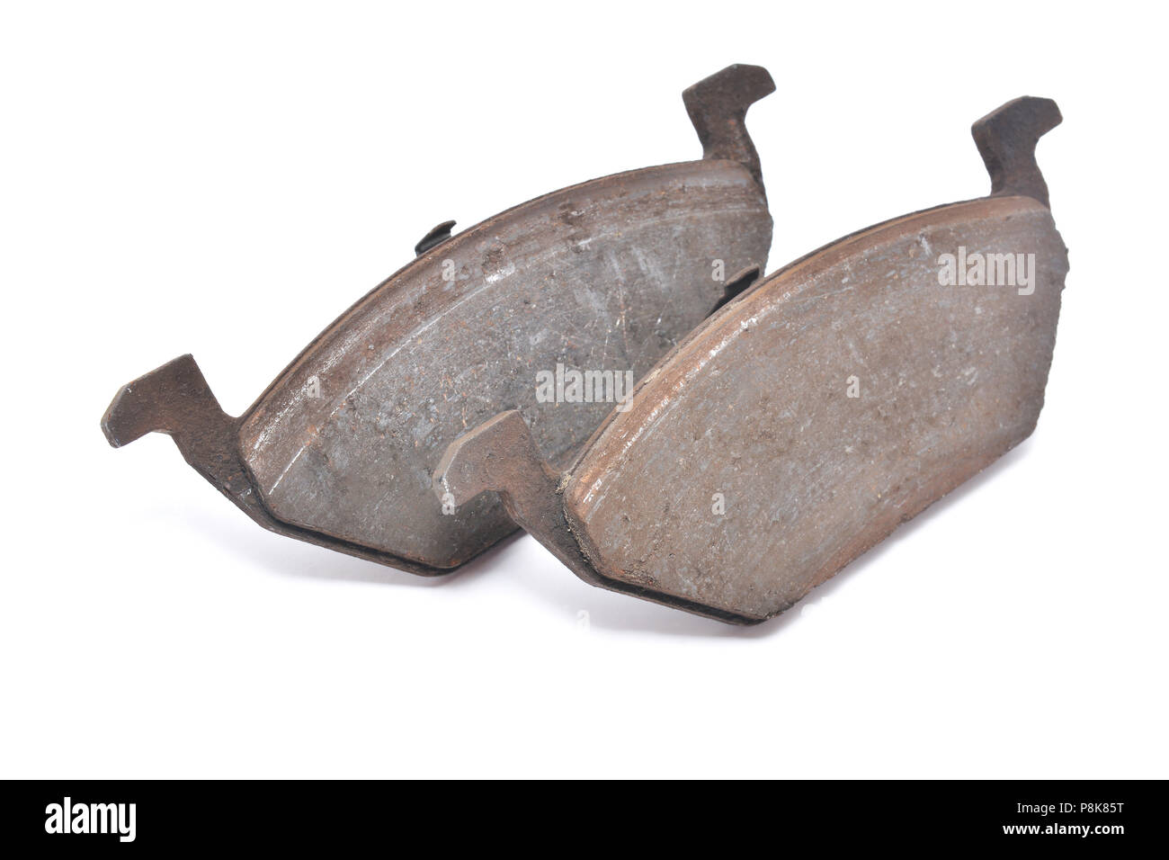 car brake pads isolated on white background Stock Photo - Alamy