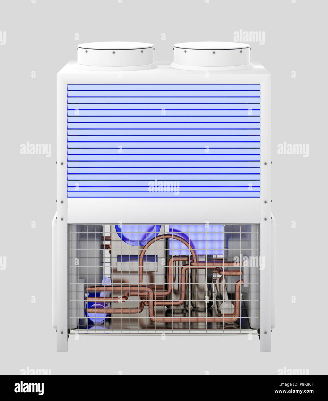 Air conditioner. Isolated with clipping path. 3d render Stock Photo - Alamy