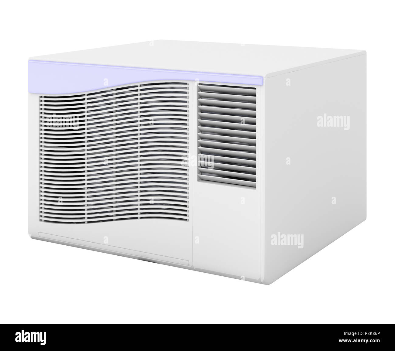 Window unit air conditioner. Isolated with clipping path. 3d render ...