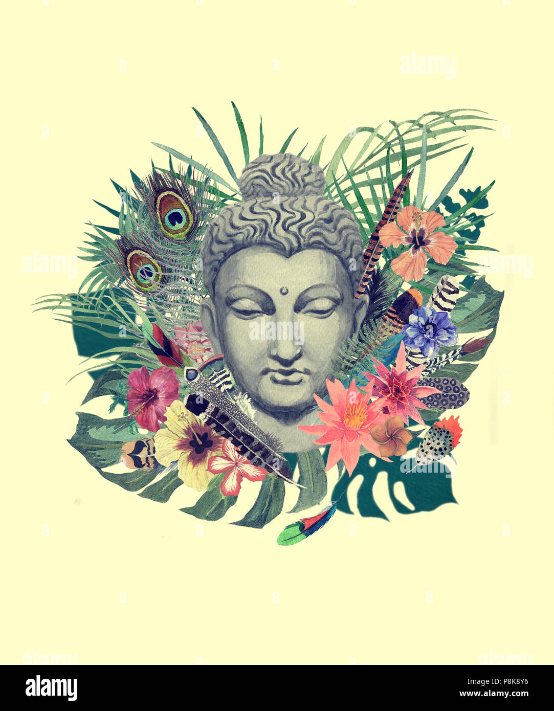 Buddha Head Illustration