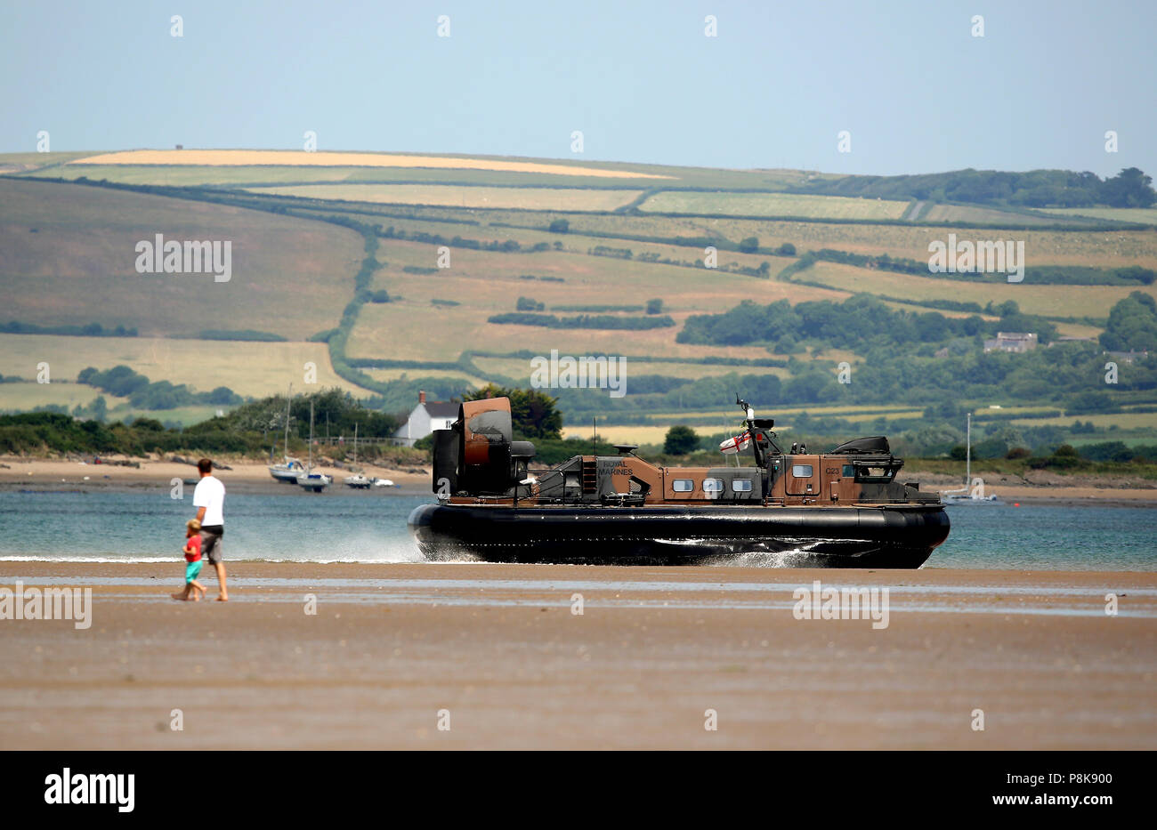 Royal Marines Landing Craft Air Cushion (LCAC) used by the marines for ...