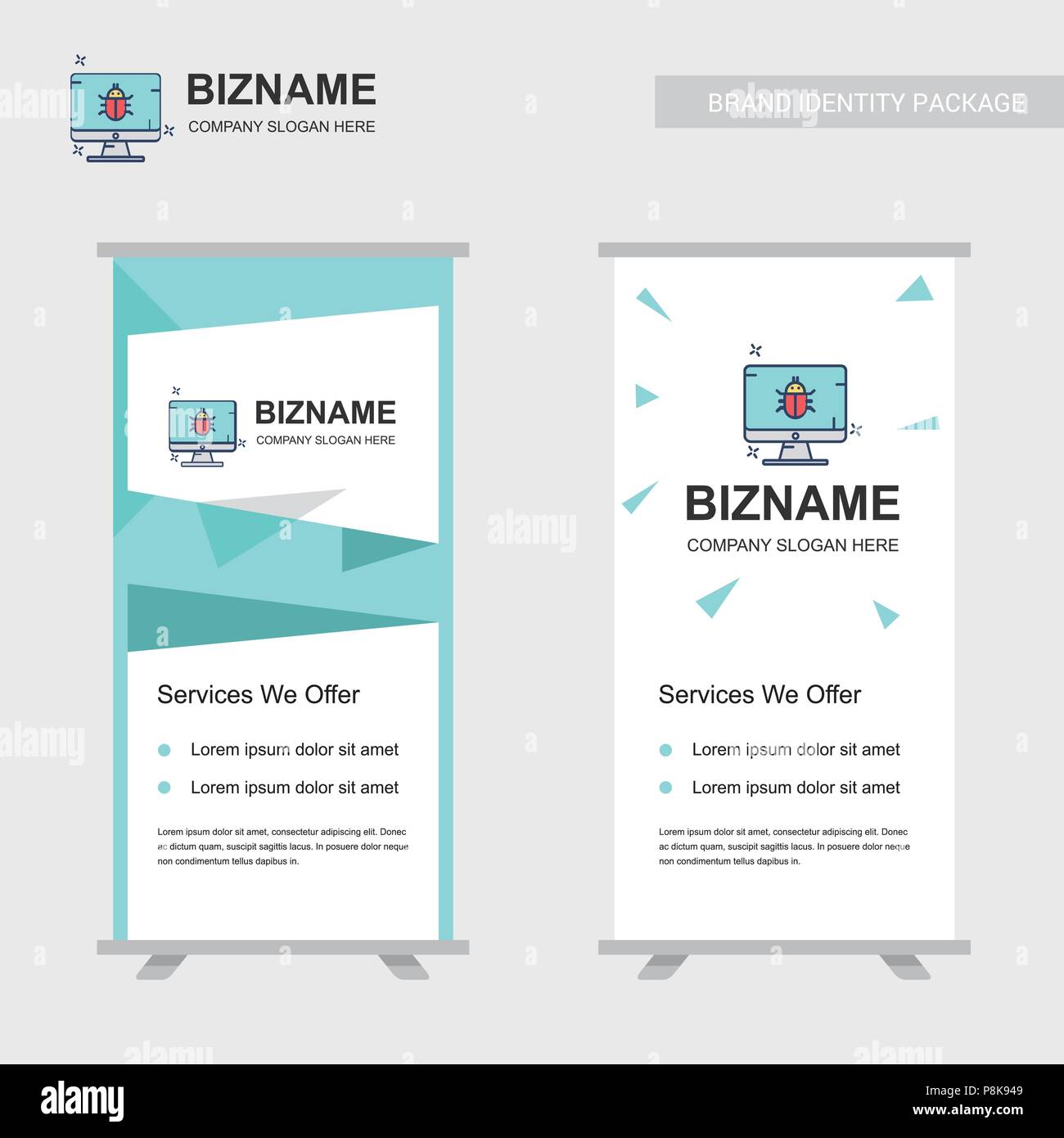 Company Ads banner design with company logo vector. For web design and ...