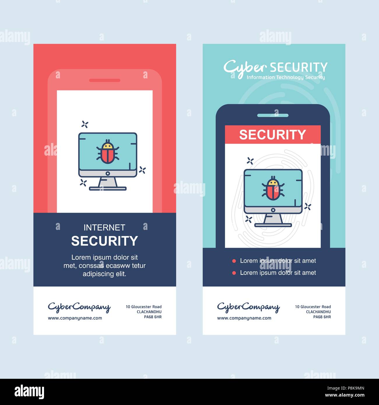 Cyber security banner design vector. For web design and application ...