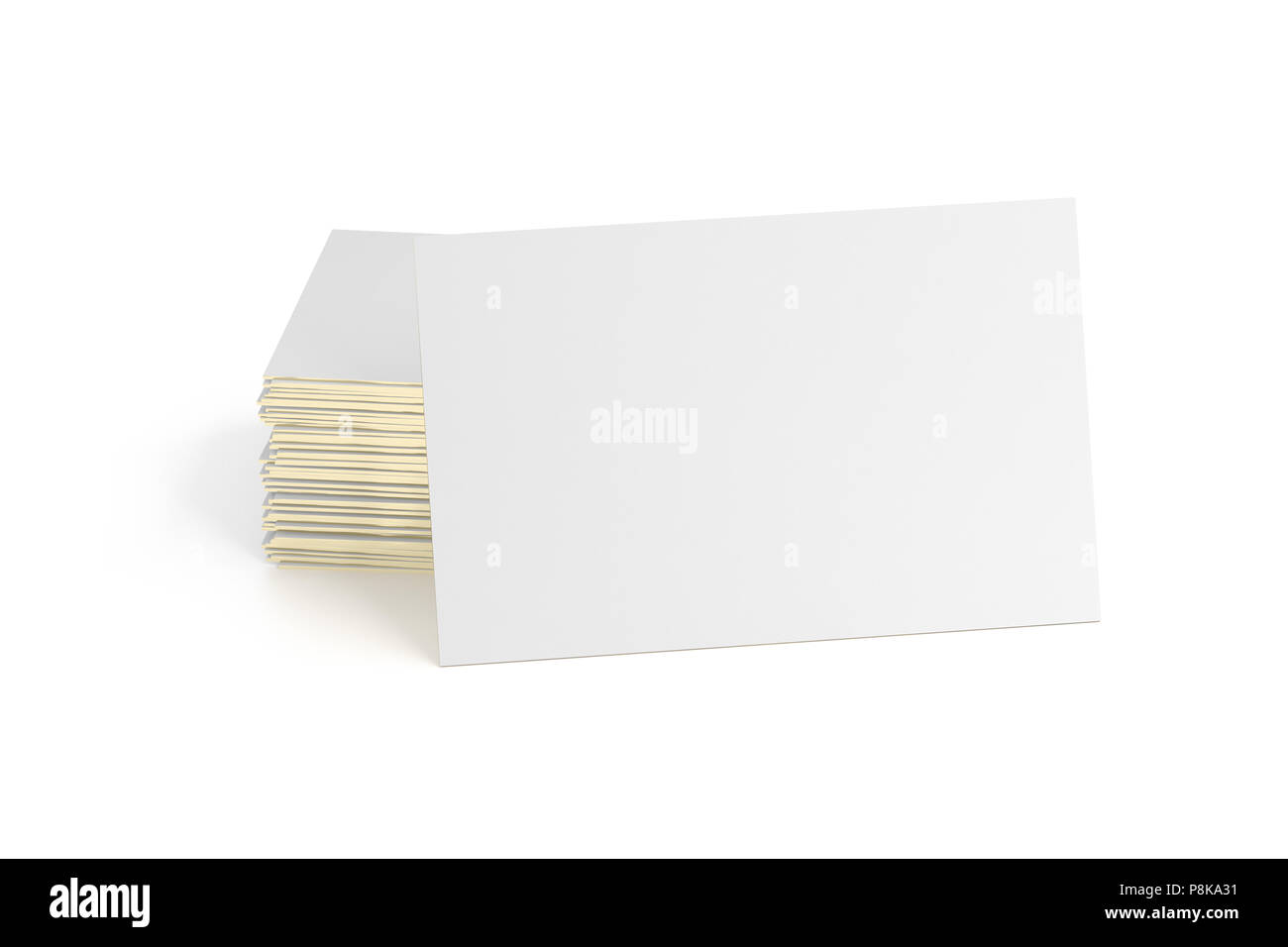 Blank business cards with golden edge on white background. Include ...