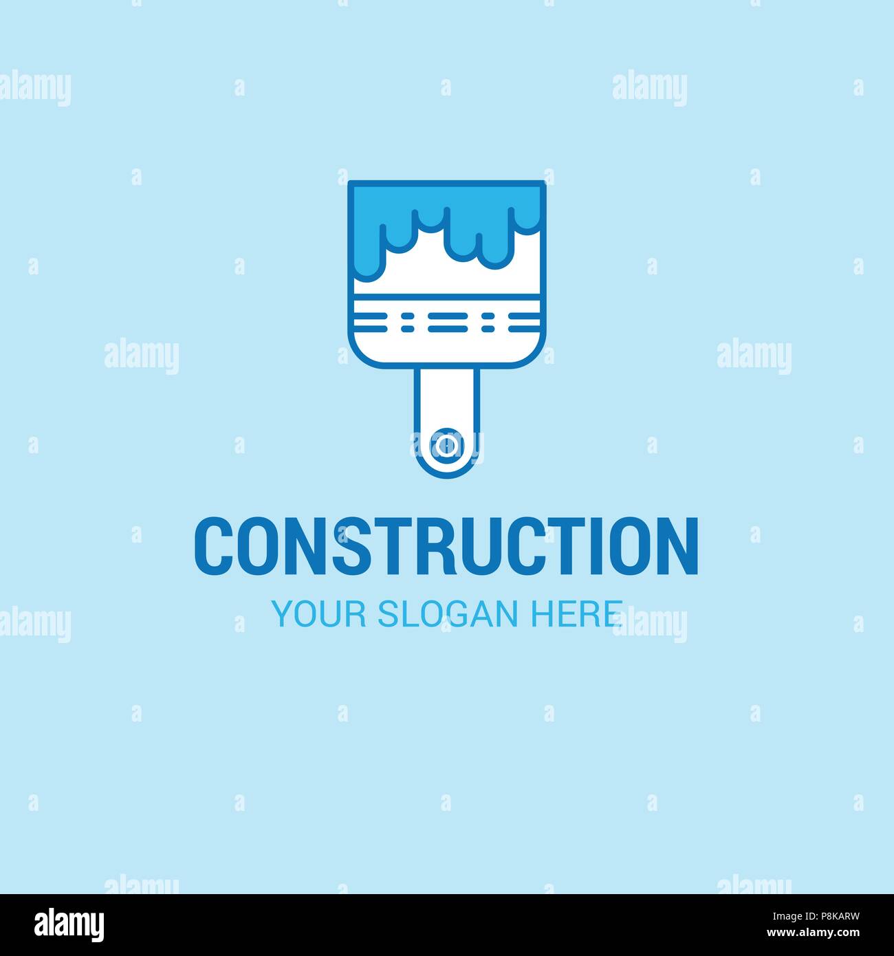 Labour day logo with light blue background vector. For web design and ...