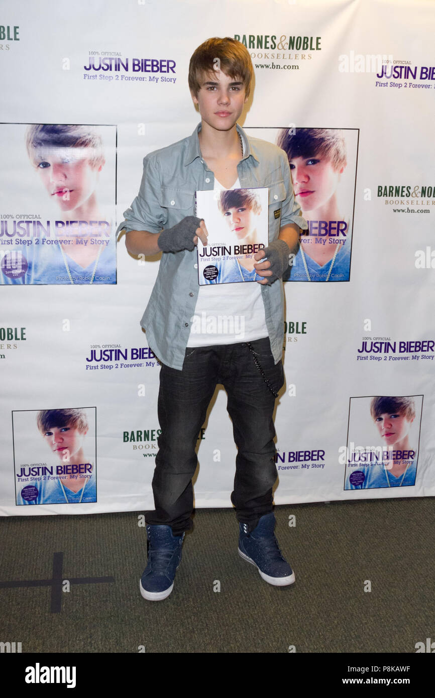 Justin Bieber promotes his new book 'First Step 2 Forever' at Barnes ...