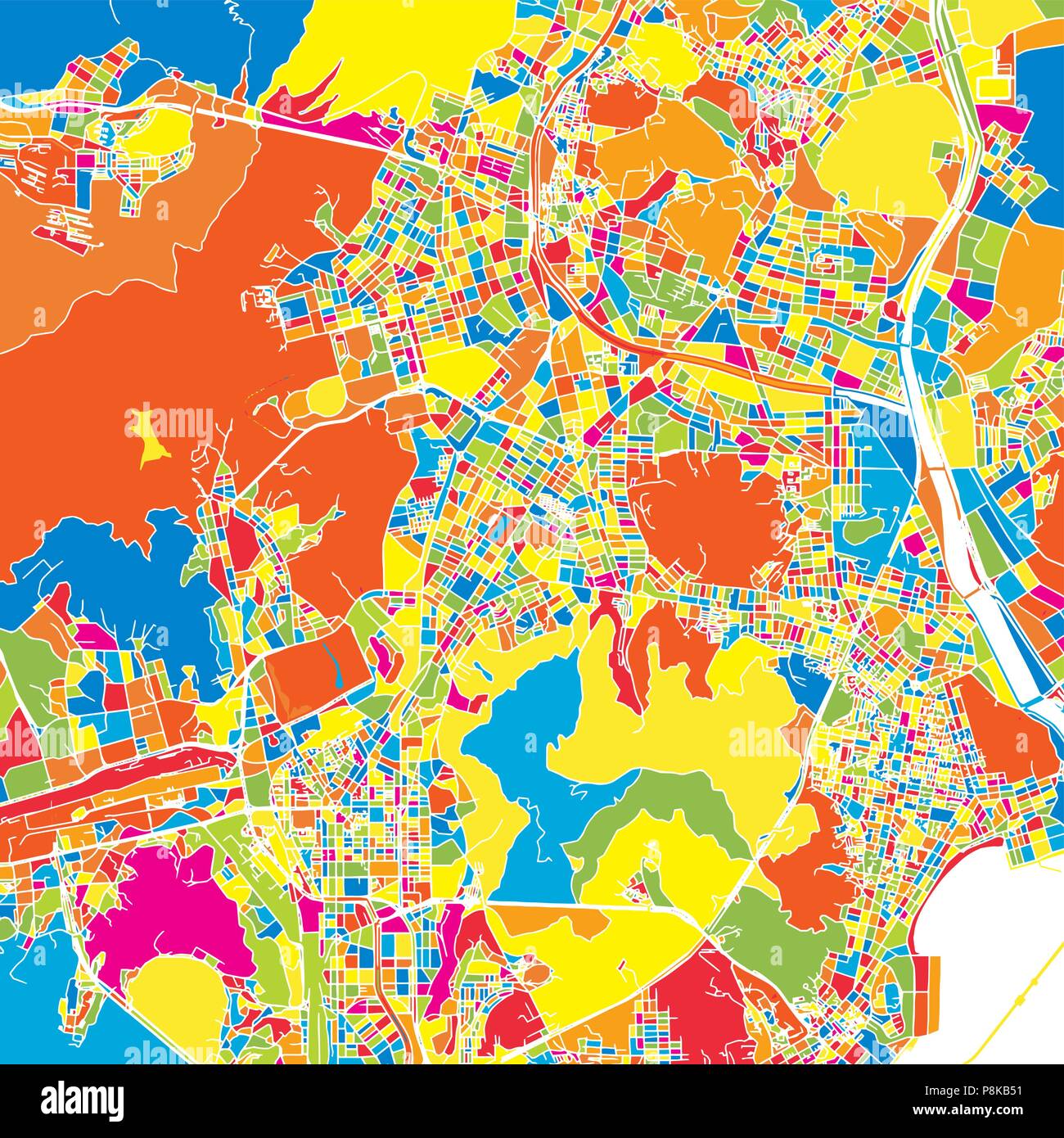 Busan streets Stock Vector Images - Alamy