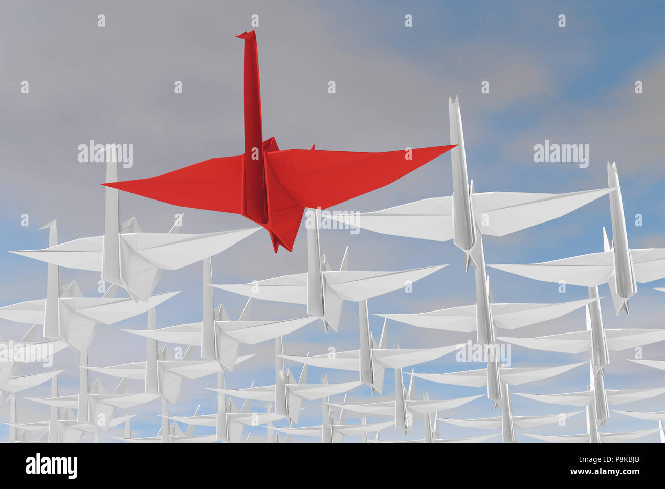 Leadership concept. Isolated on sky background. Include clipping path ...