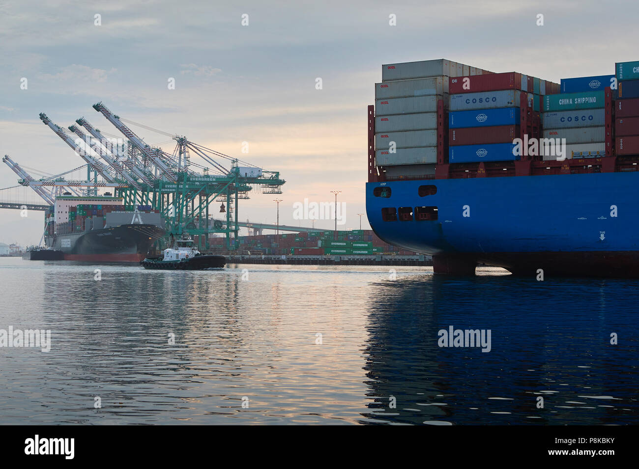 The Stern Of The Giant COSCO SHIPPING Container Ship, CSCL AUTUMN ...