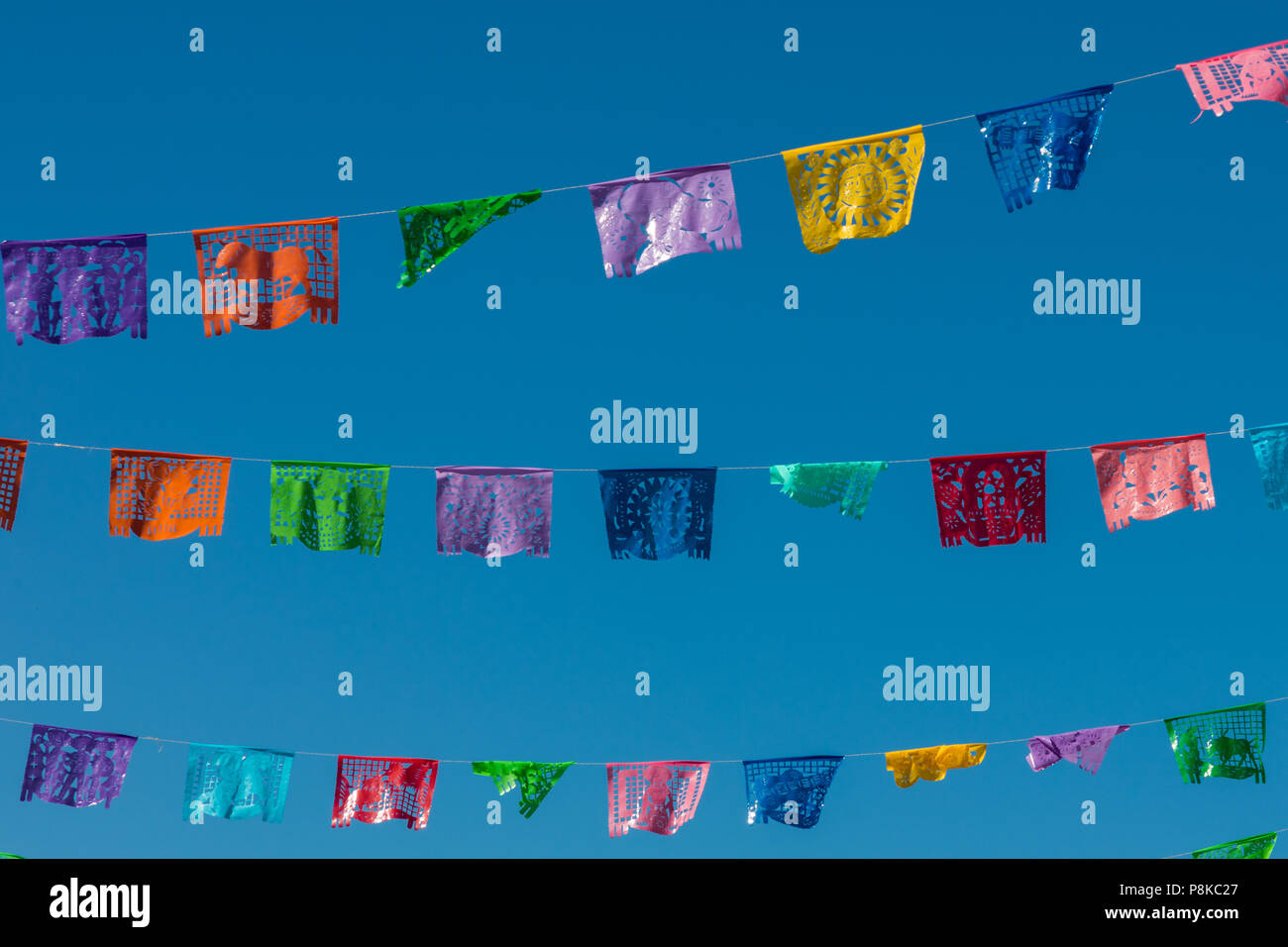 Colorful mexican flags colourful mexican flags hi-res stock photography ...