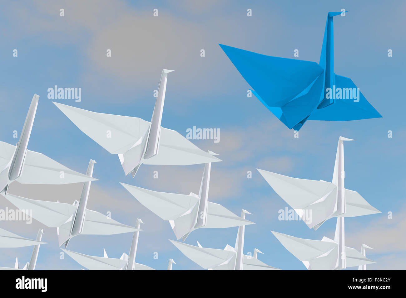 Leadership concept. Isolated on sky background. Include clipping path ...