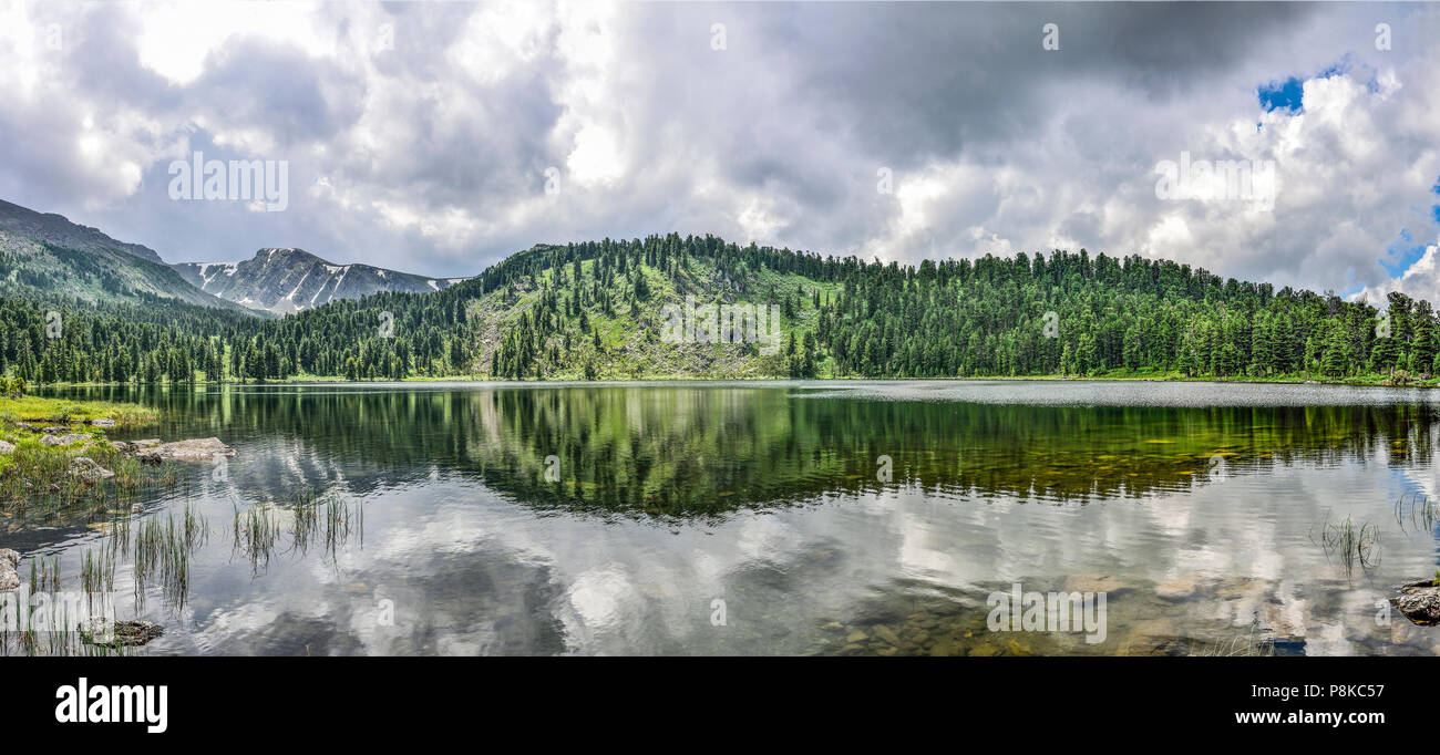One from seven beautiful and cleanest mountain Karakol lakes, located ...