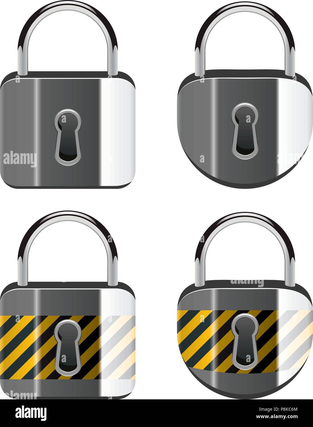vector set of padlocks Stock Vector Image & Art - Alamy