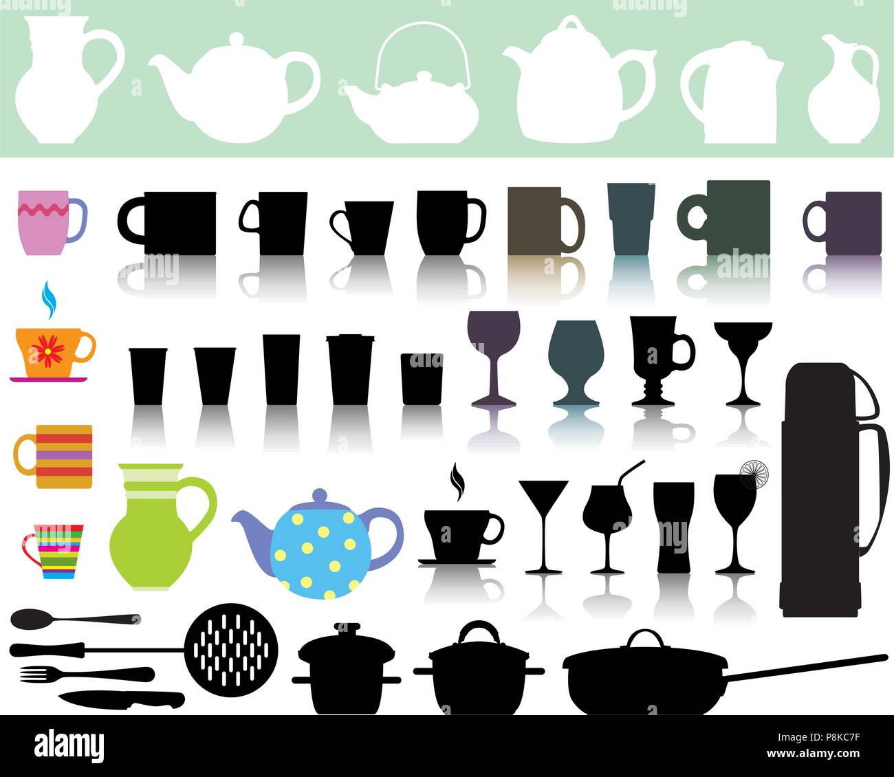 vector set of kitchen utensils Stock Vector Image & Art - Alamy