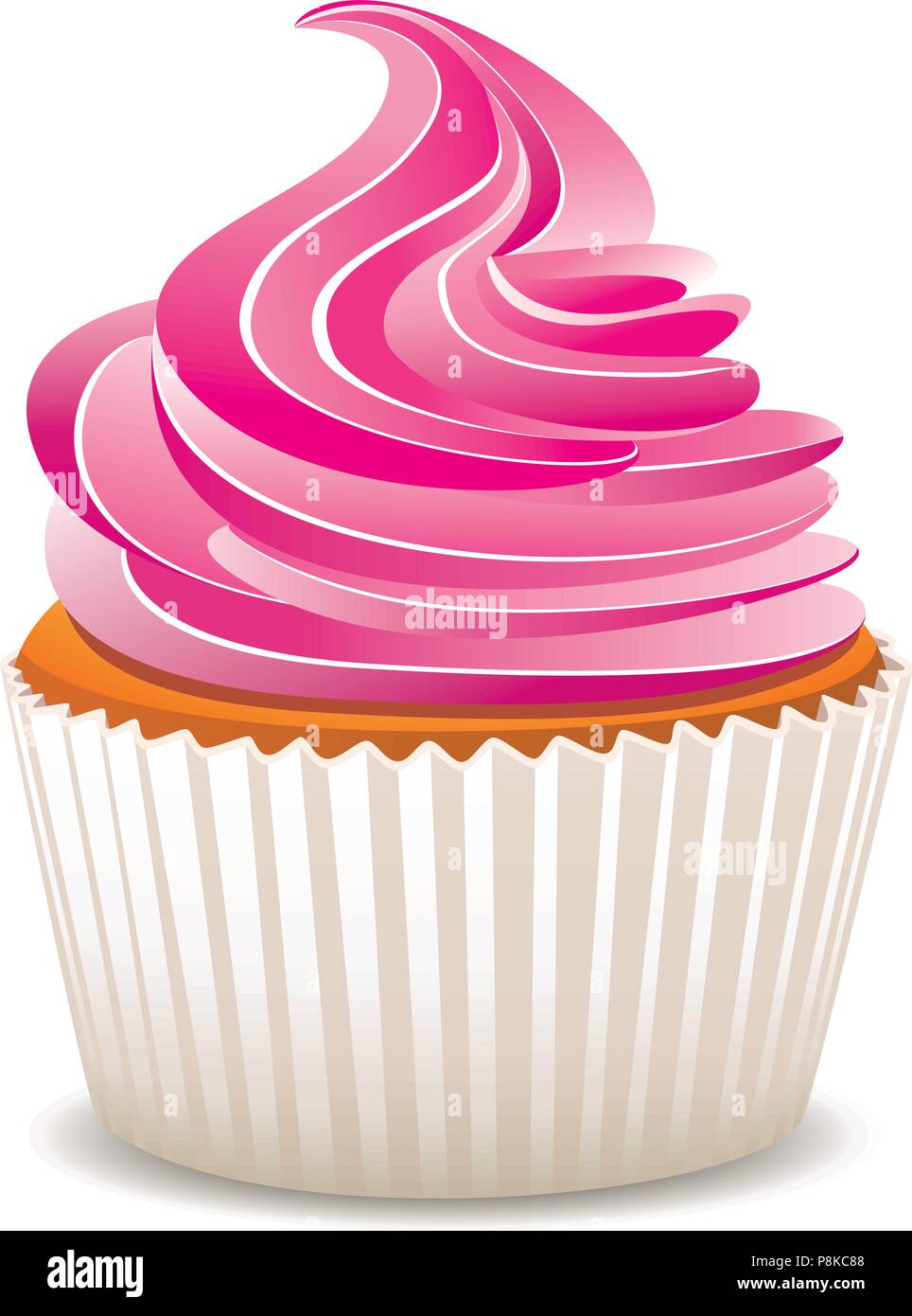 Cupcake on orange background Stock Vector Images - Alamy