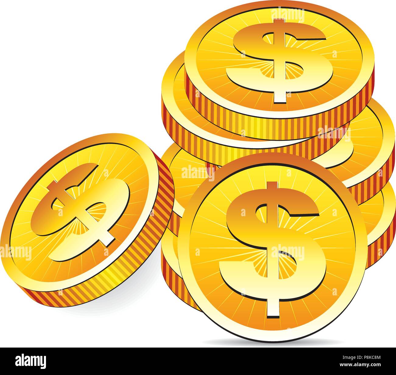 Symbolic coins Stock Vector Images - Alamy