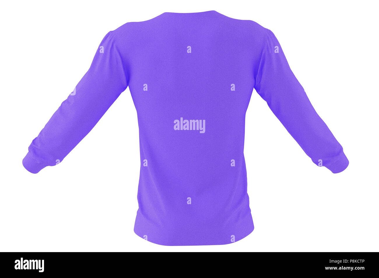 Long sleeve violet t-shirt. Isolated on white background. Include ...
