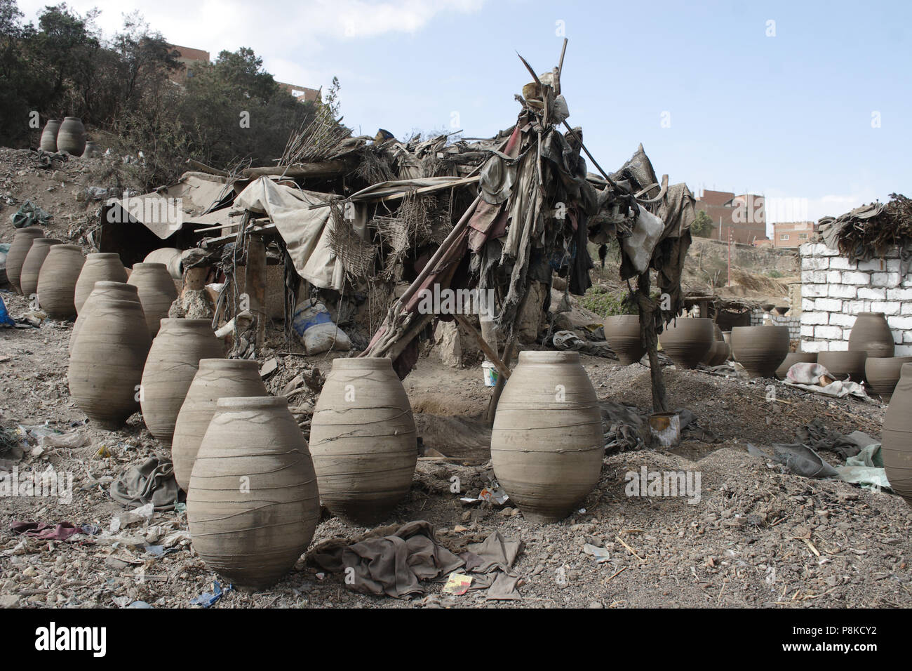 Mud and clay pots Stock Photo - Alamy